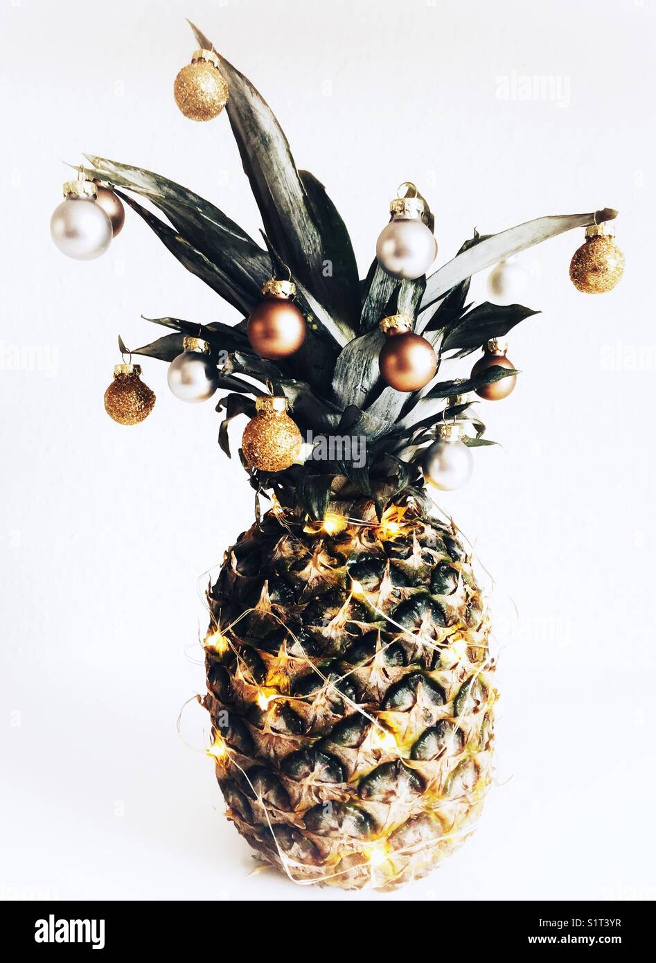 Tropical pineapple Christmas tree Stock Photo - Alamy