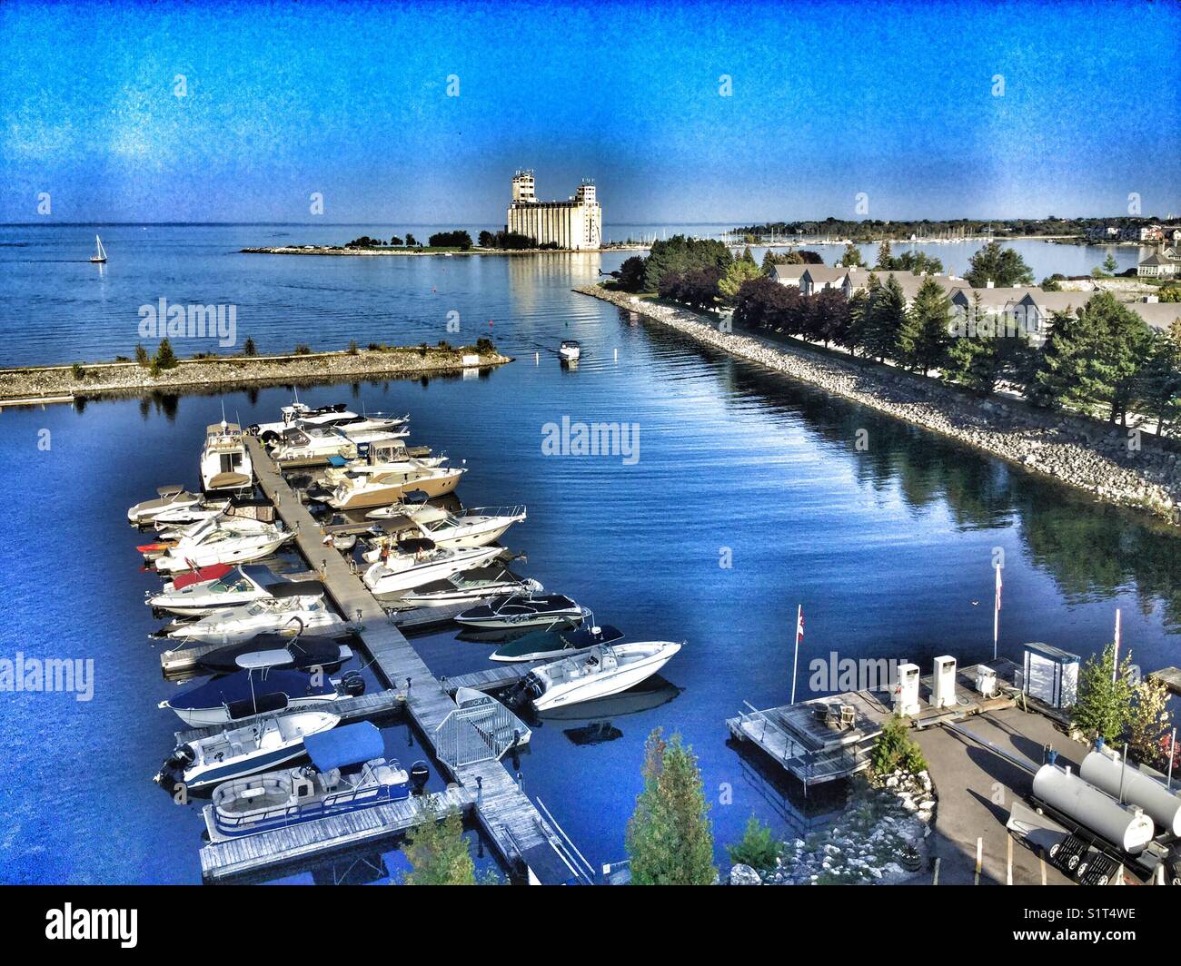 A marina on Georgian Bay, Collingwood, Ontario Stock Photo - Alamy