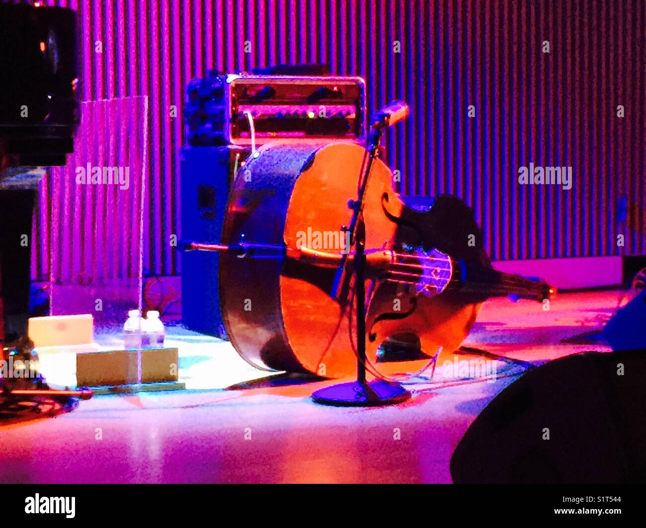 Bass on stage Stock Photo - Alamy