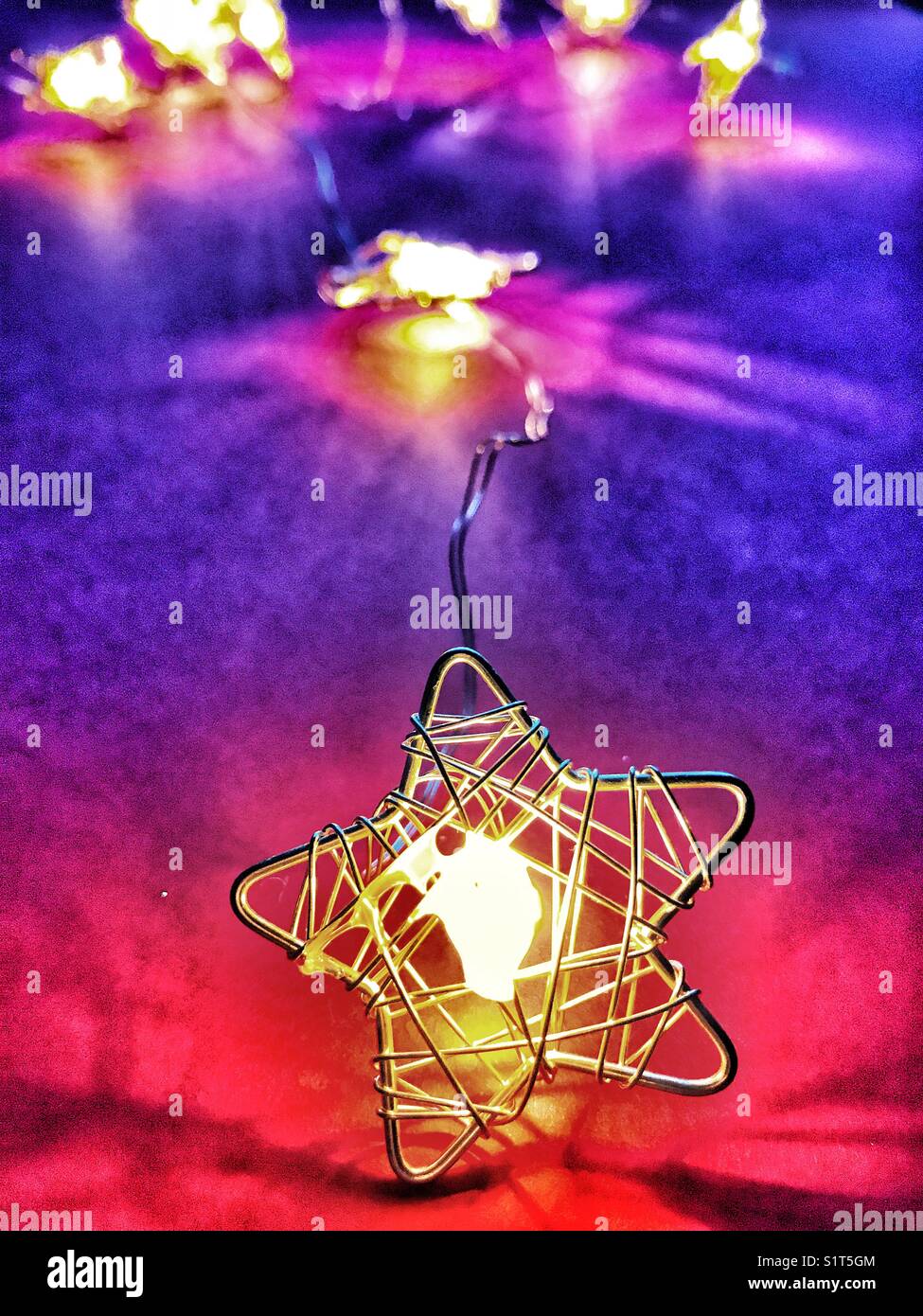 Star shaped lights decorations hi-res stock photography and images - Alamy
