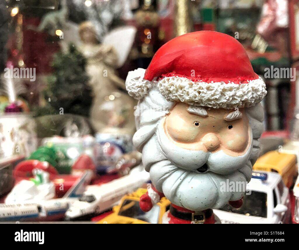 Santa bobble head Stock Photo - Alamy