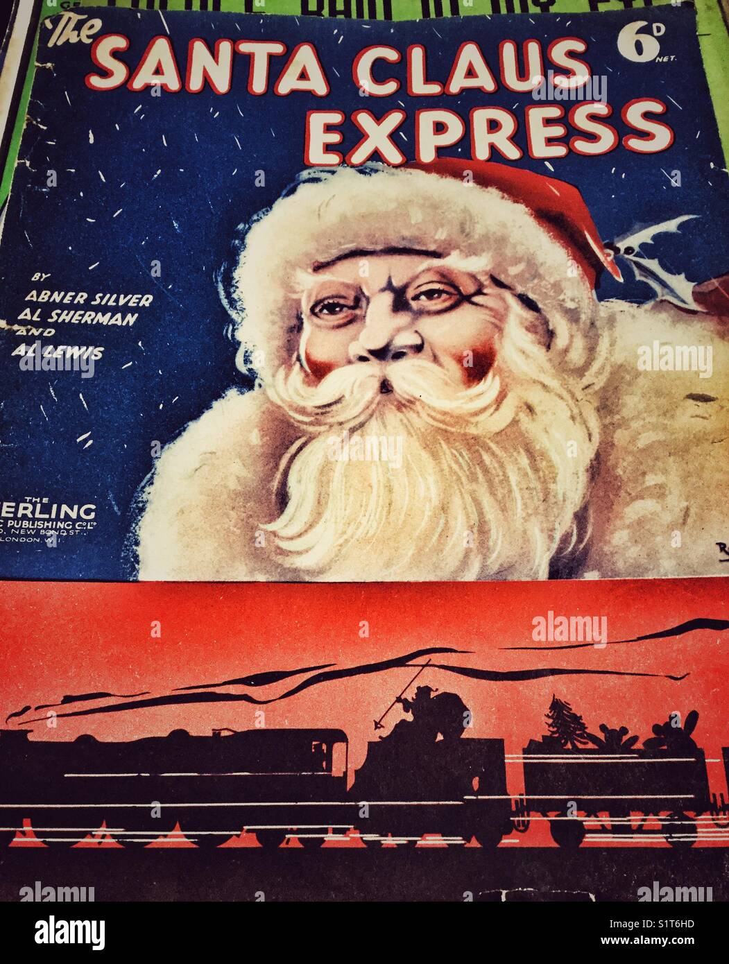 Vintage magazine, The Santa Claus Express Stock Photo - Alamy