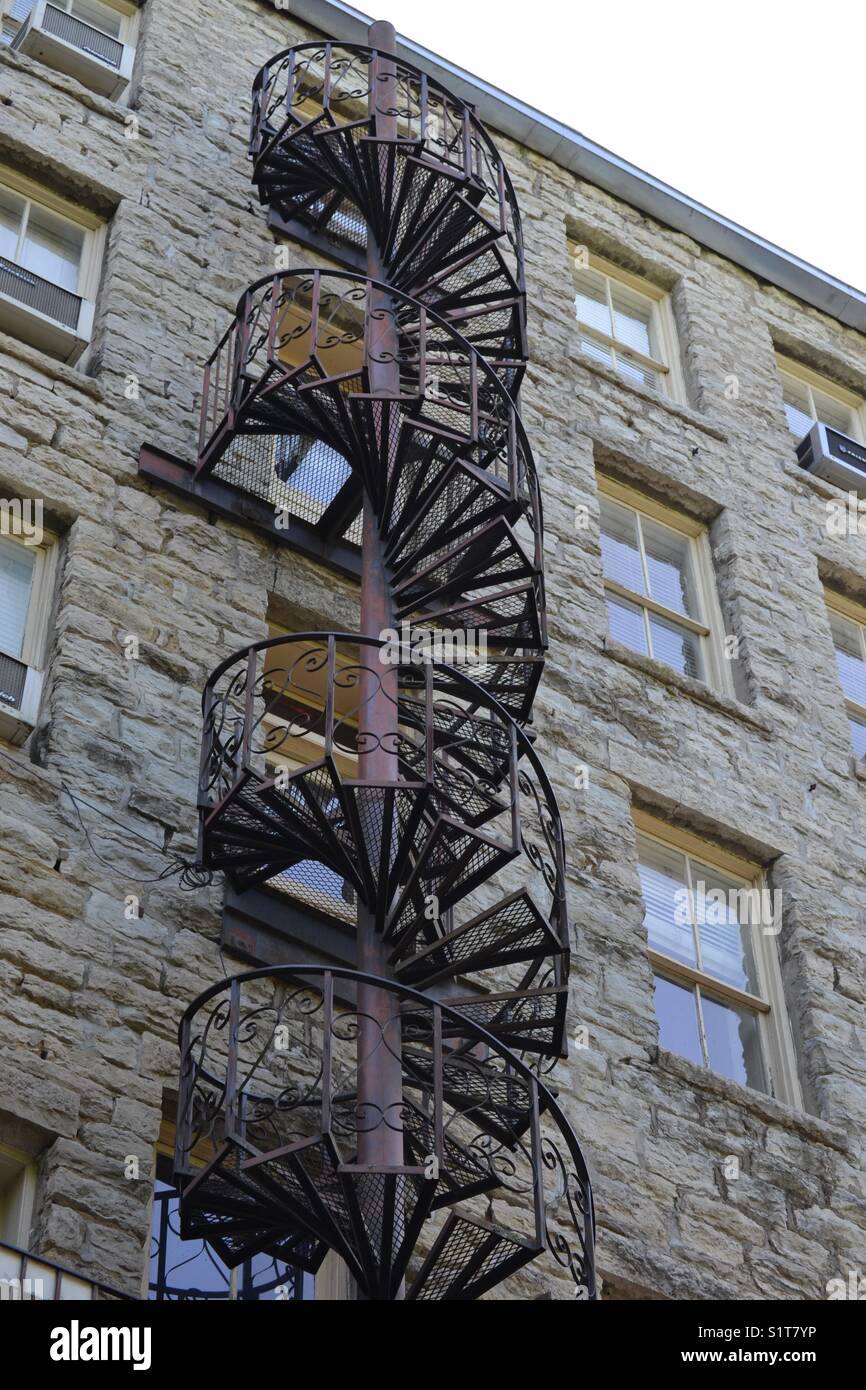 Fire escape stairs wrought iron hi-res stock photography and images - Alamy