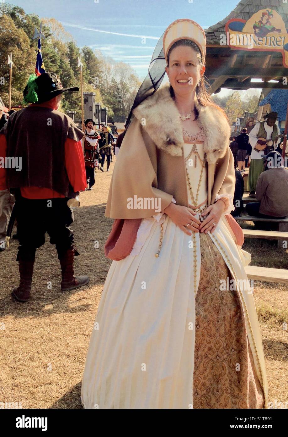 Stately lady at Renaissance festival, North Carolina, 2017 Stock Photo ...
