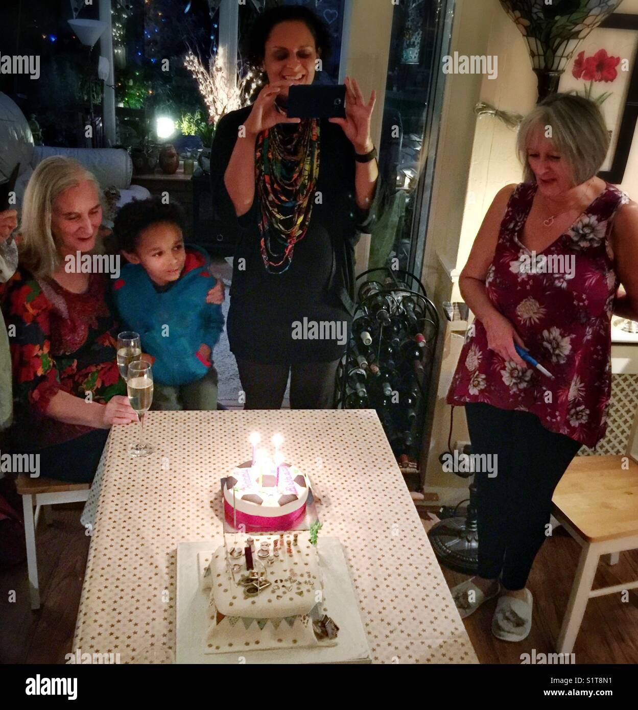 A family celebration Stock Photo - Alamy