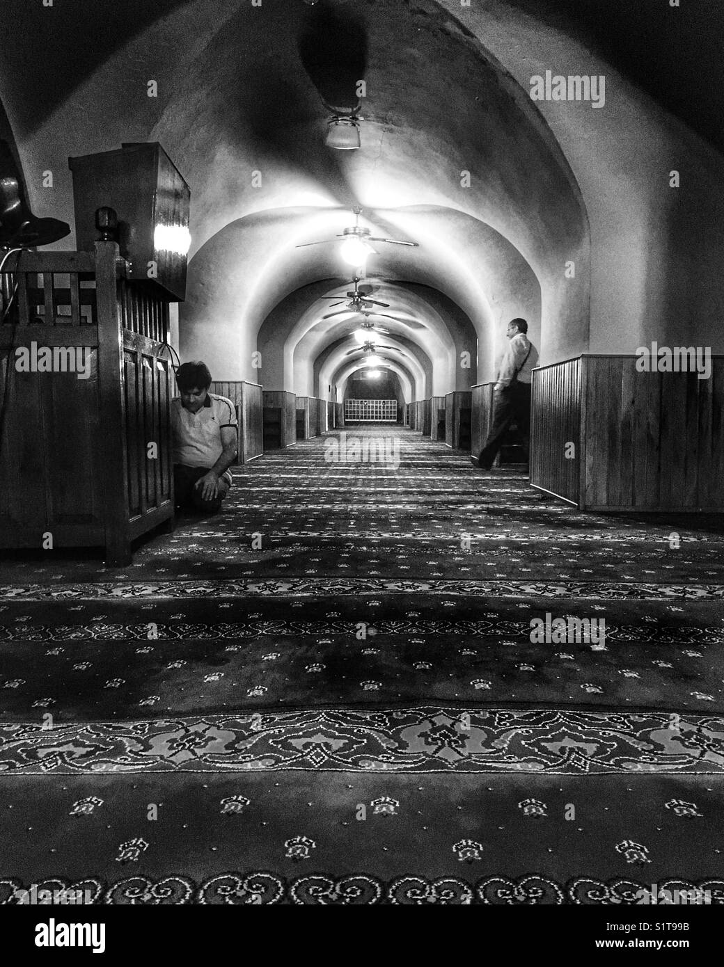 Underground mosque in Istanbul like a Tunnel Stock Photo - Alamy