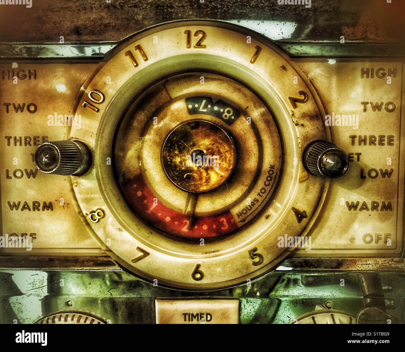 Vintage stove dial Stock Photo - Alamy