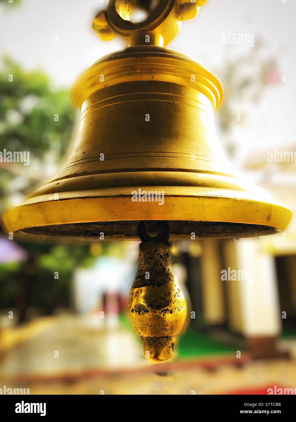 Indian hindu temple bell hi-res stock photography and images - Alamy