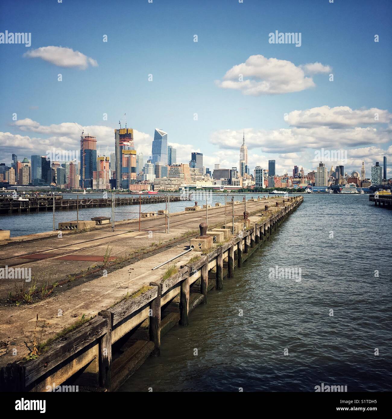 Hoboken pier an manhattan view Stock Photo - Alamy