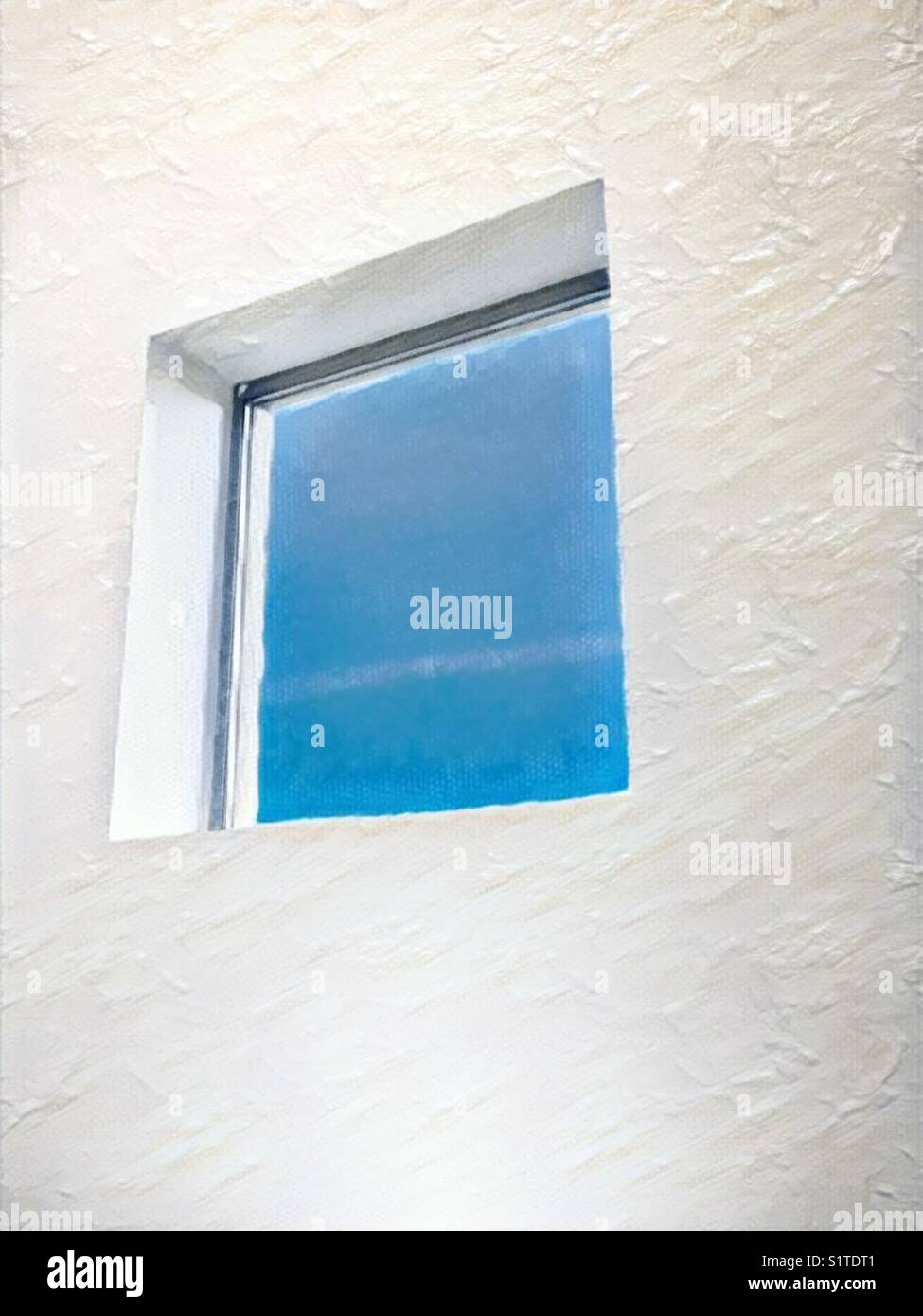 Opportunity through an open window, blue sky thinking Stock Photo - Alamy