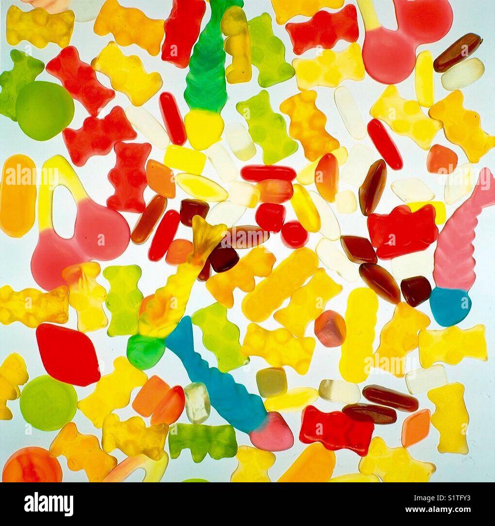 Red gumdrops hi-res stock photography and images - Alamy