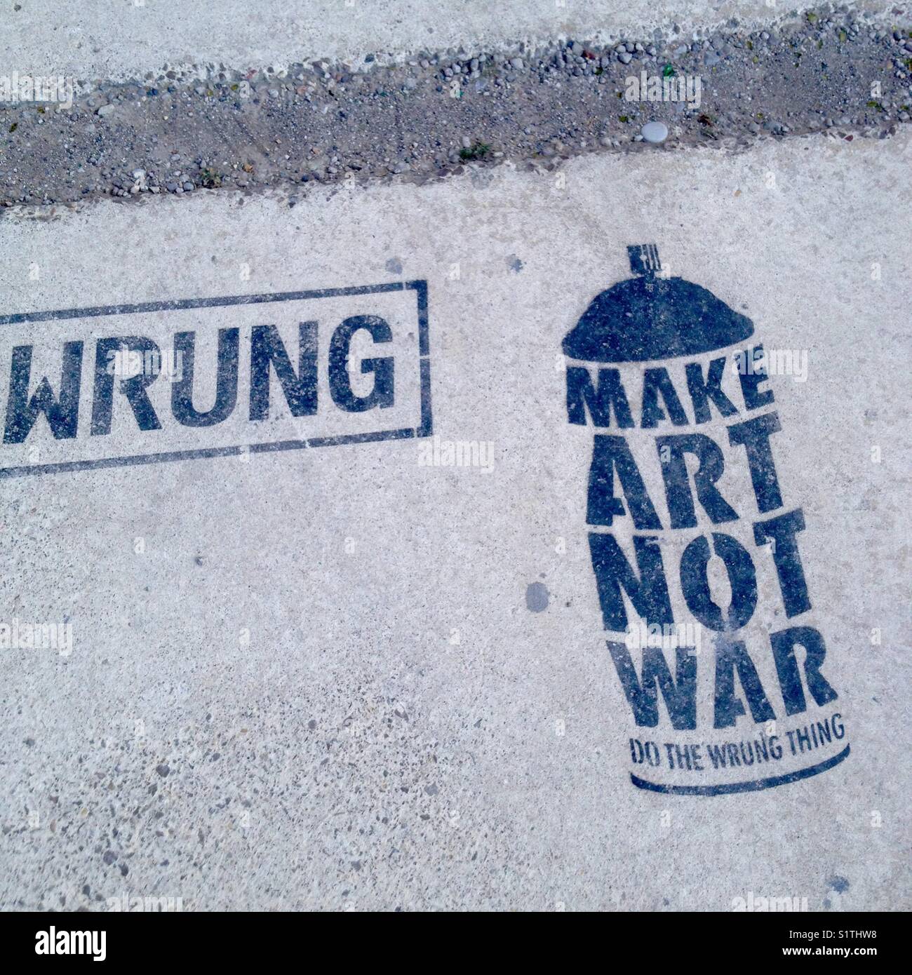 Graffiti on the ground Stock Photo - Alamy