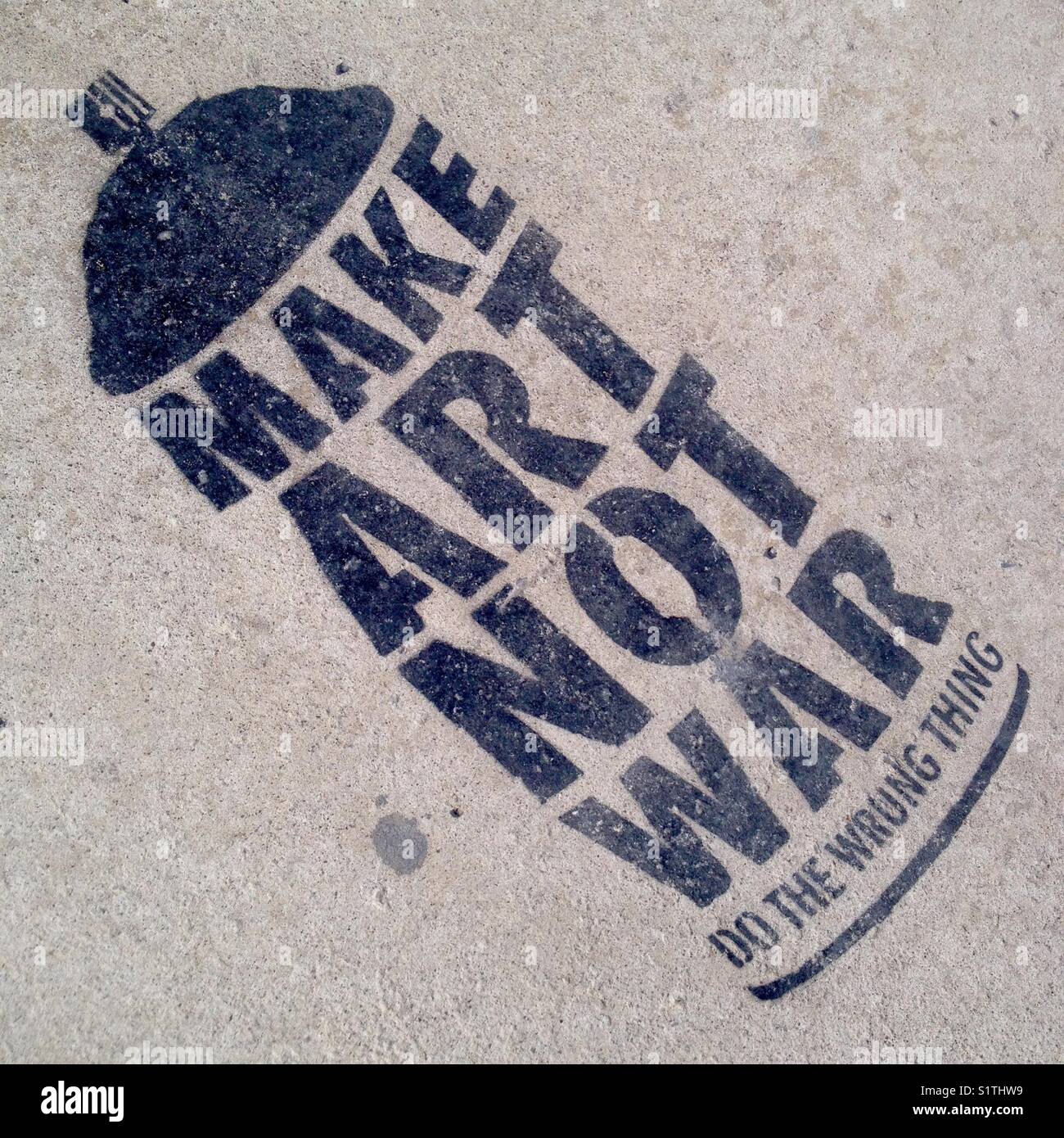 Graffiti on the Ground Stock Photo - Alamy