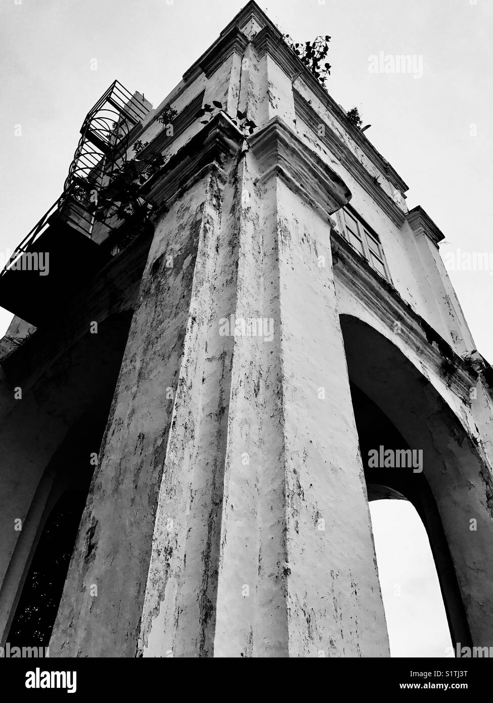 Black and White structure in Malacca Stock Photo - Alamy