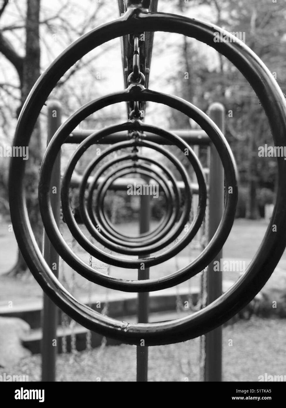 Perspective in the park Stock Photo - Alamy