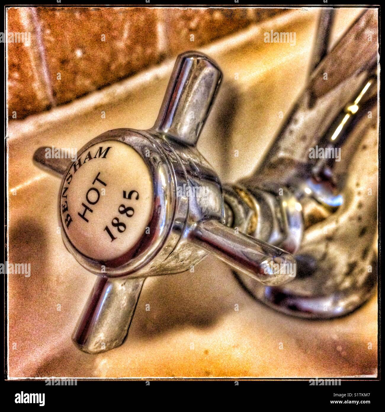 Hot water tap Stock Photo - Alamy