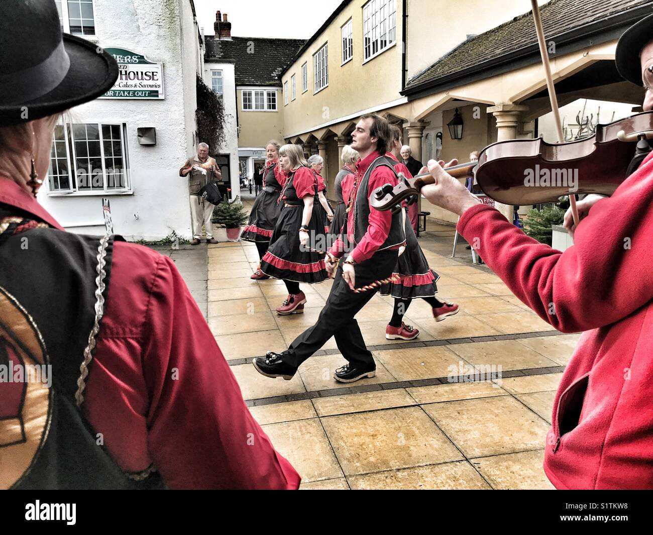 Clog dancing, a traditional English folk dance with bells on clogs ...