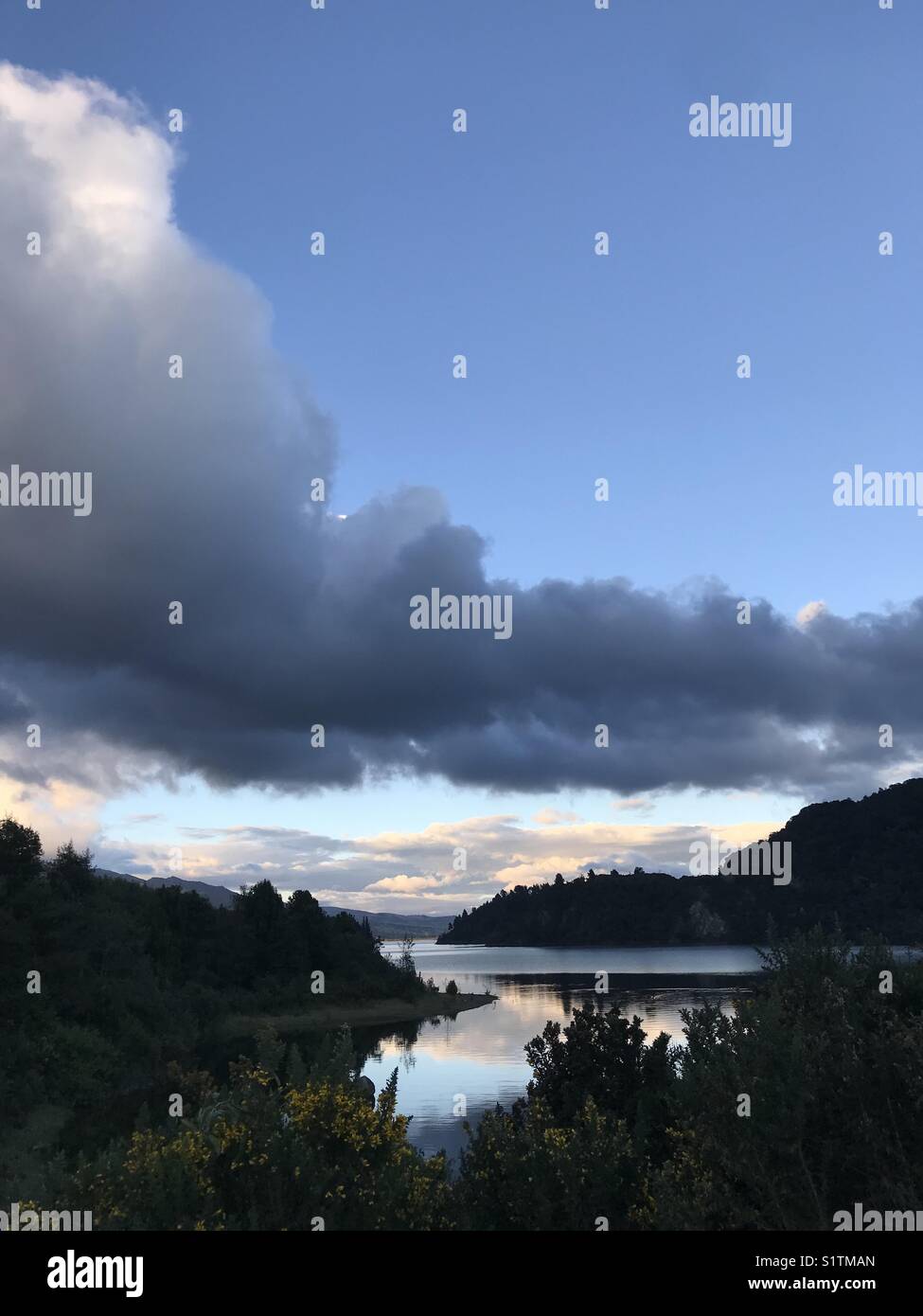 Sky on water. Laguna del Neusa, Colombia Stock Photo - Alamy