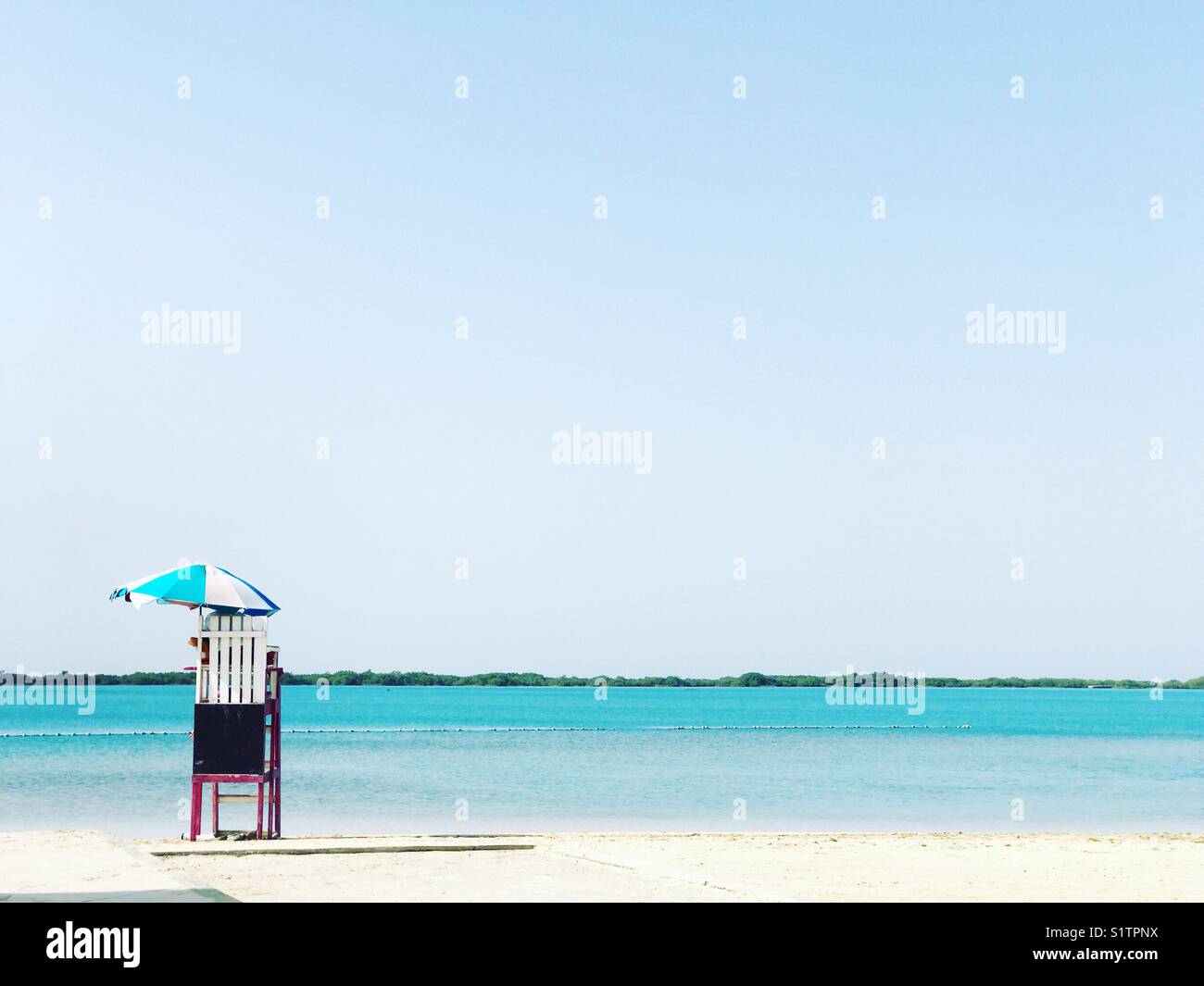 Beach , blue and Green Stock Photo - Alamy