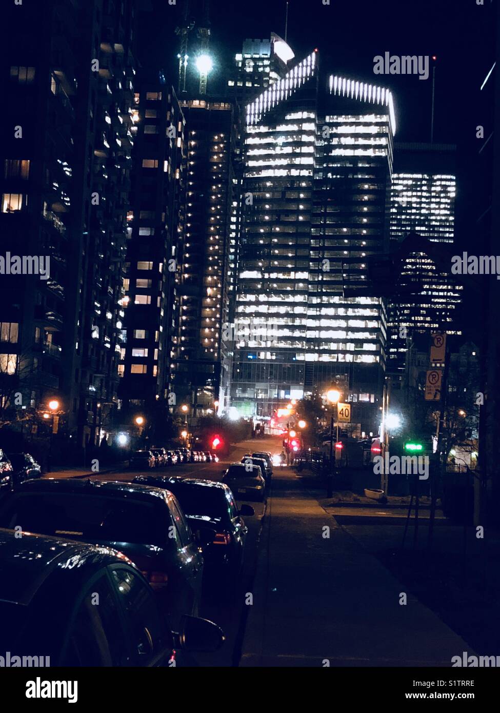 High Rise Buildings,Too Many Lights,Cars On The Street,Multiple Stairs ...