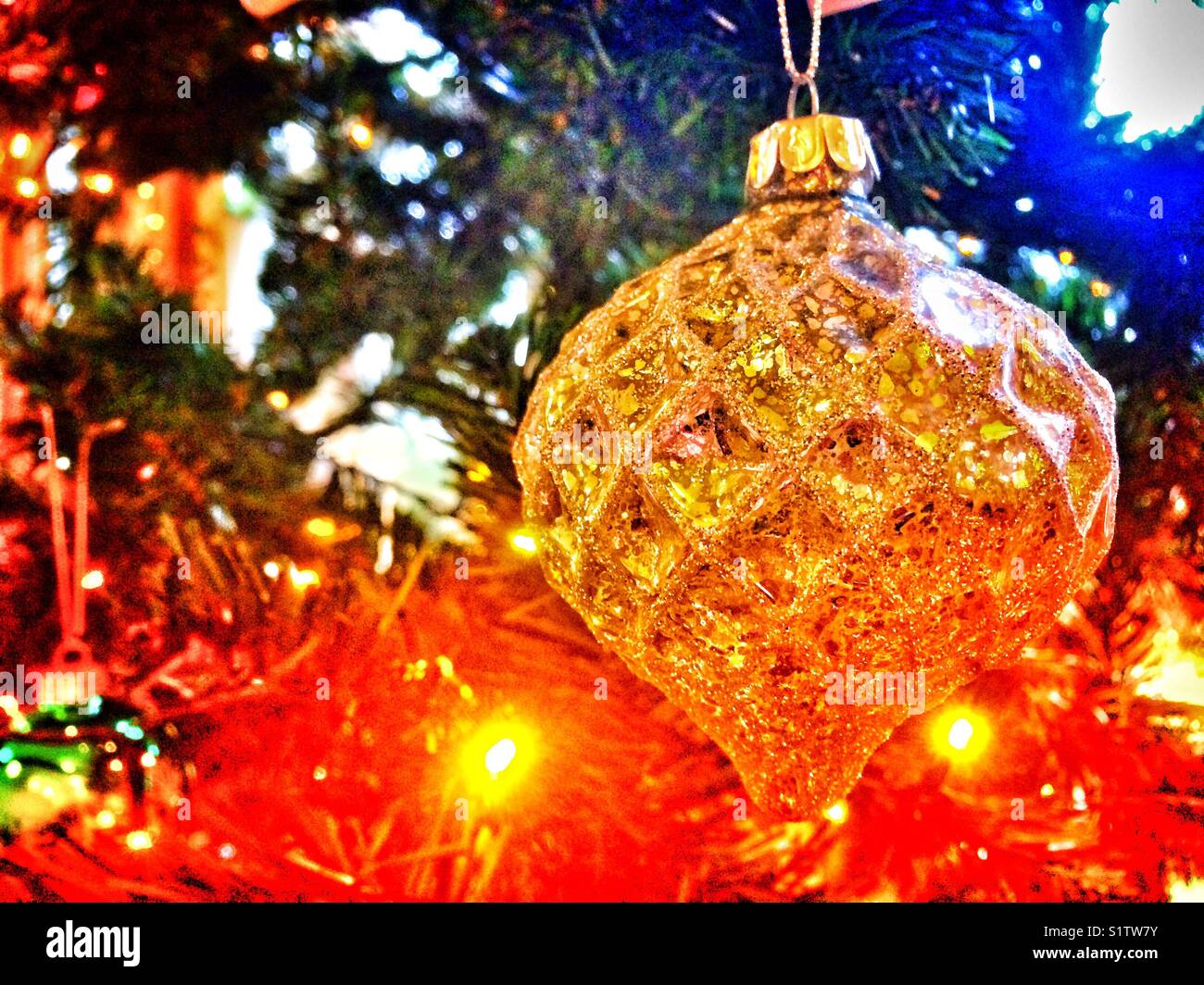 Festive lights and baubles hi-res stock photography and images - Alamy