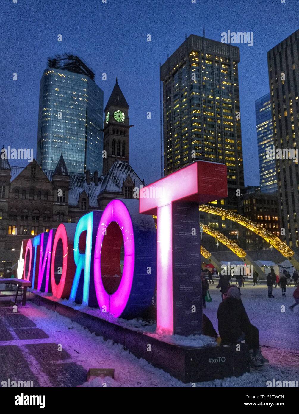 Toronto neon sign Stock Photo - Alamy