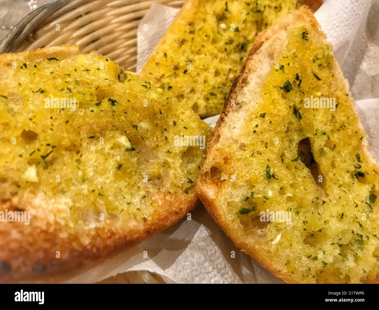 Bolo do Caco garlic bread, a speciality of Madeira, Portugal Stock ...