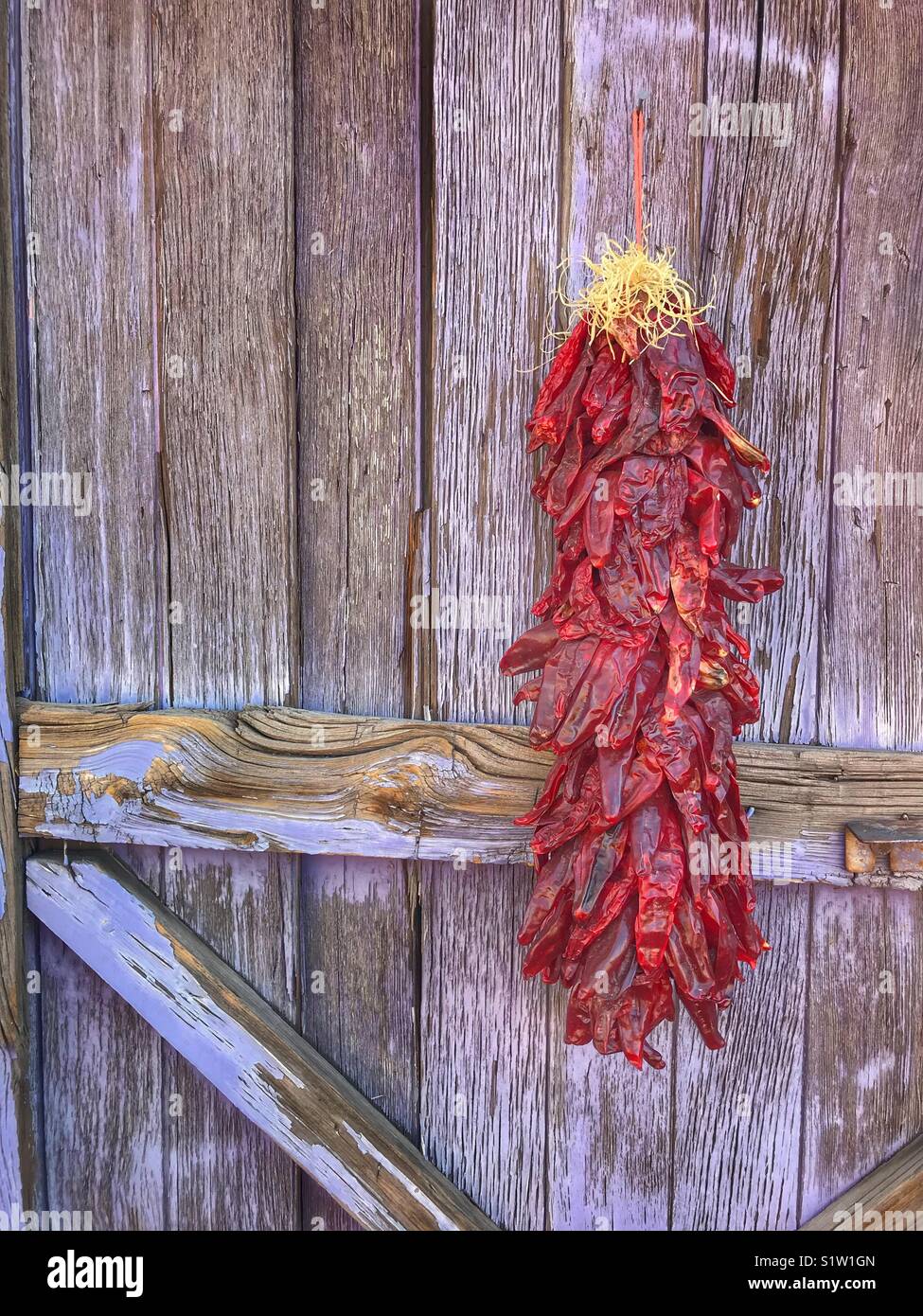 Chili Ristra in Santa Fe, New Mexico Stock Photo - Alamy
