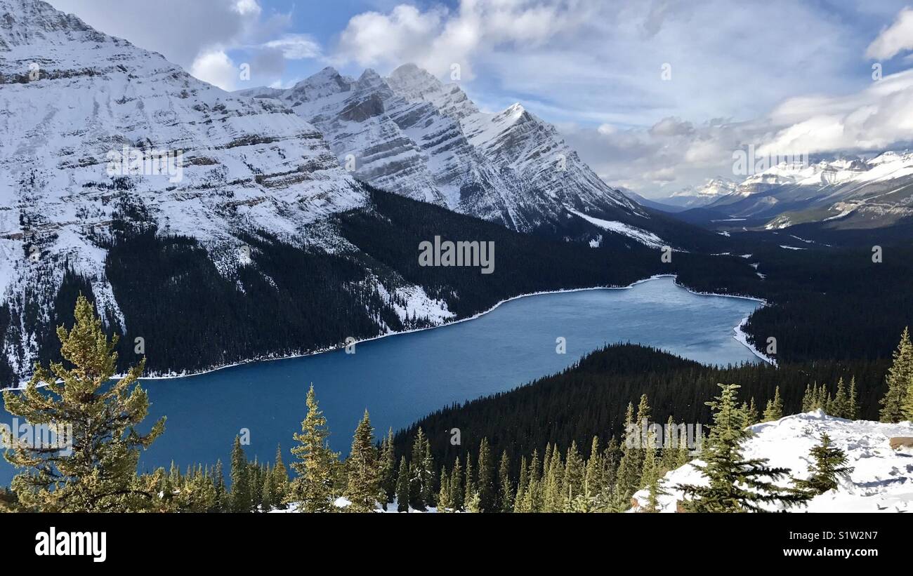 Famous Lake in Banff Stock Photo - Alamy