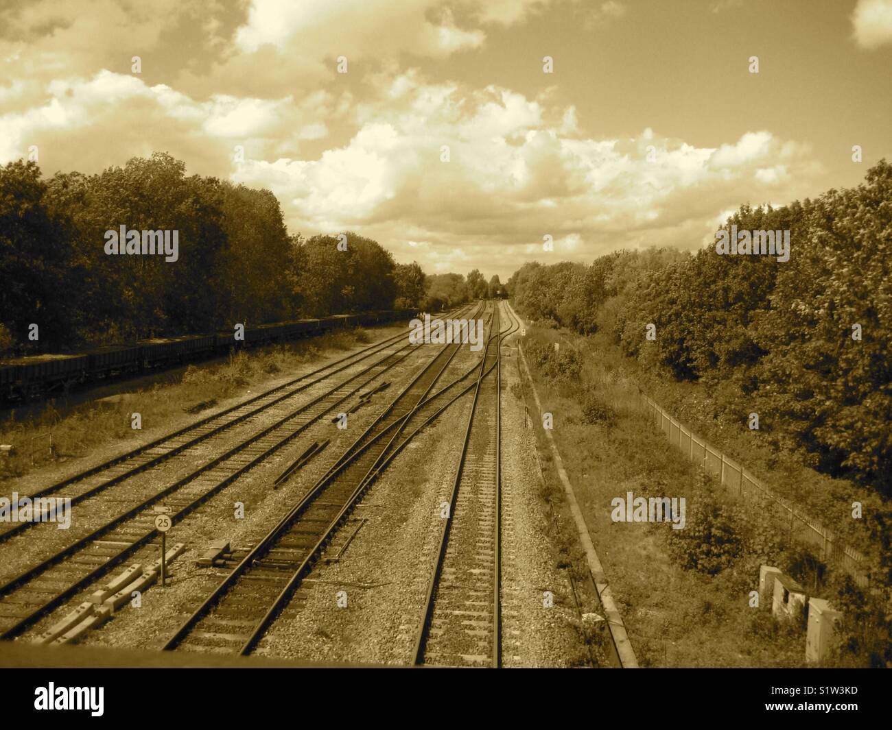 Railway train paths hi-res stock photography and images - Alamy