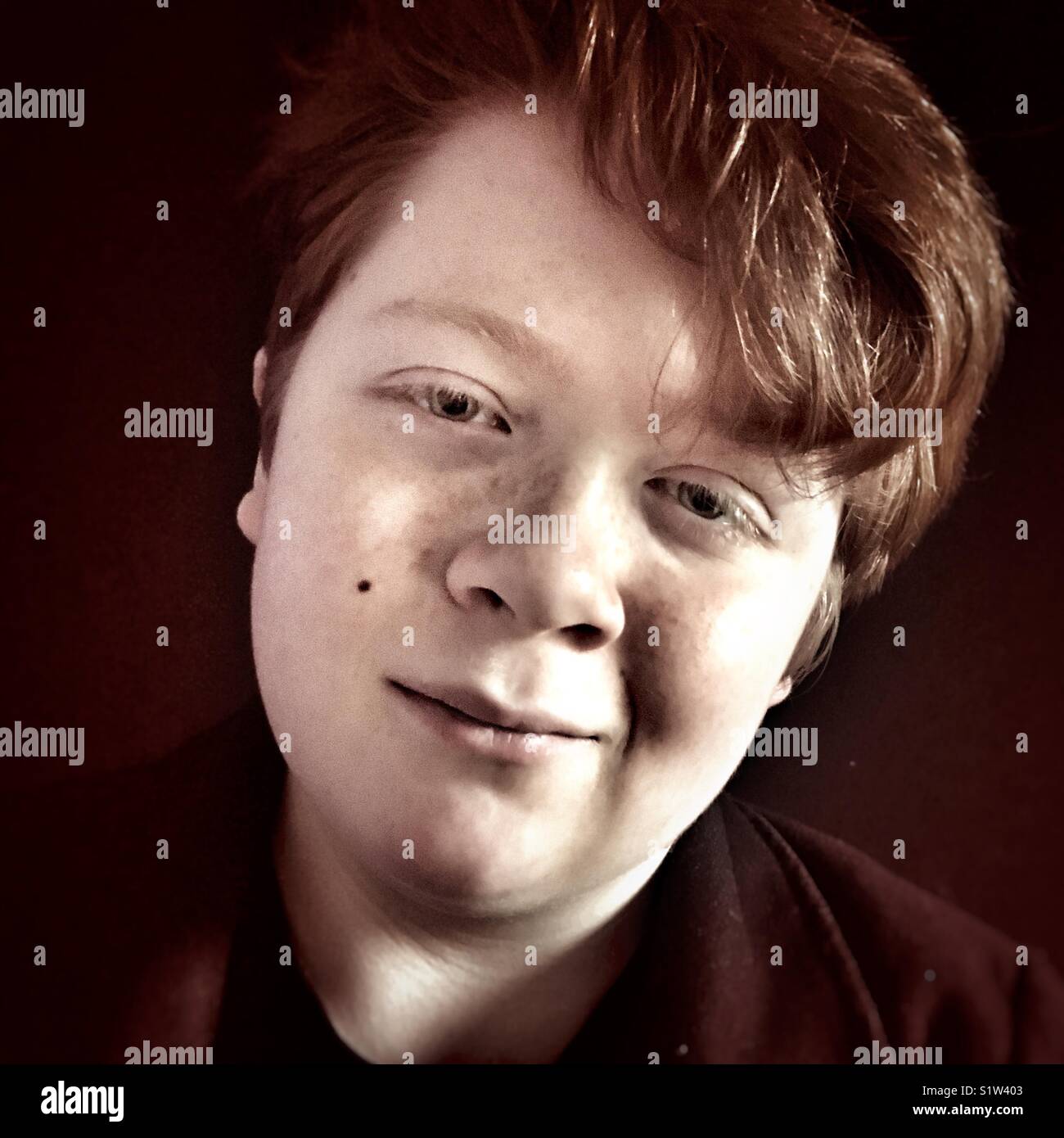 Ginger haired boy Stock Photo - Alamy