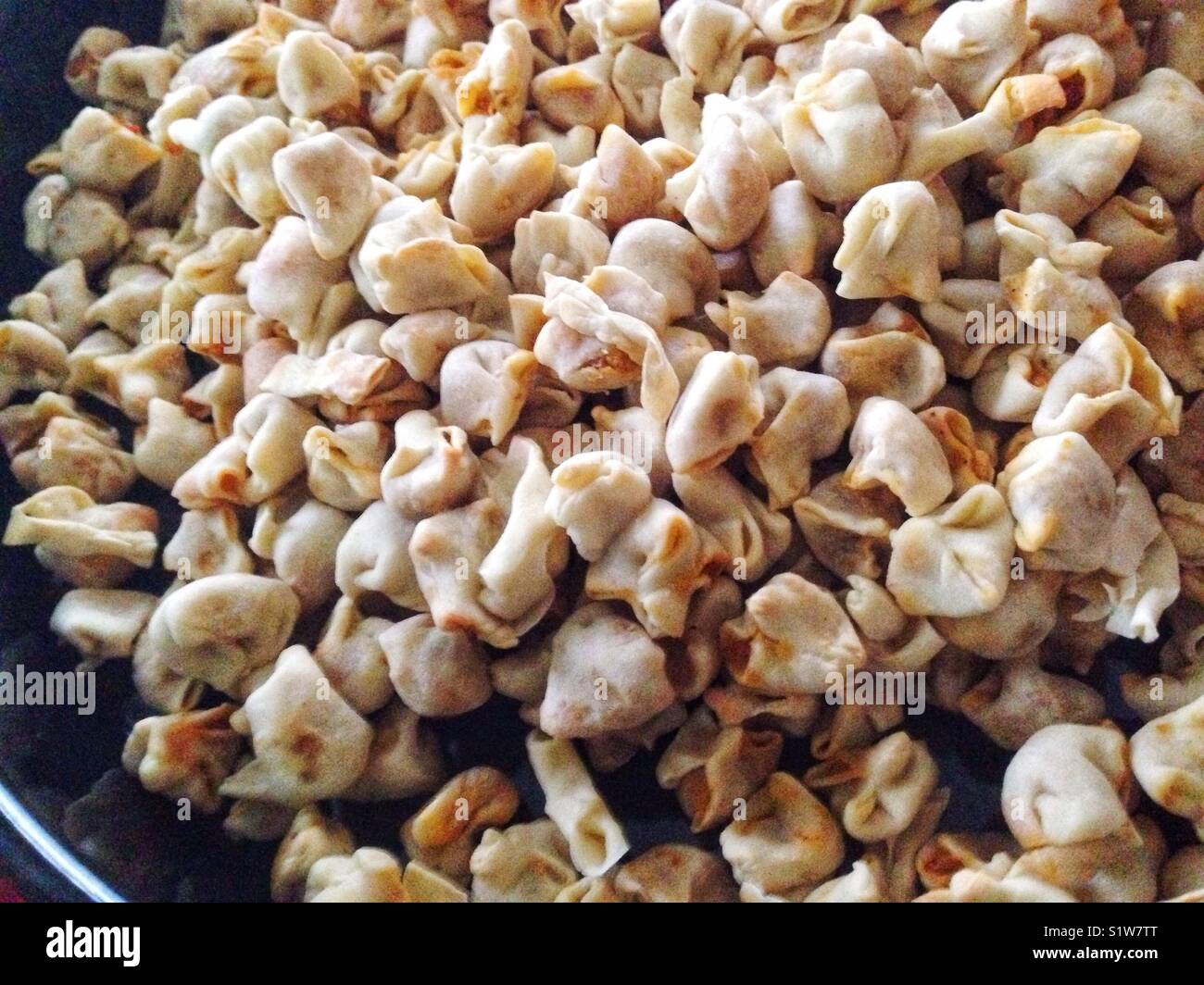 Homemade Manti in progress Stock Photo - Alamy