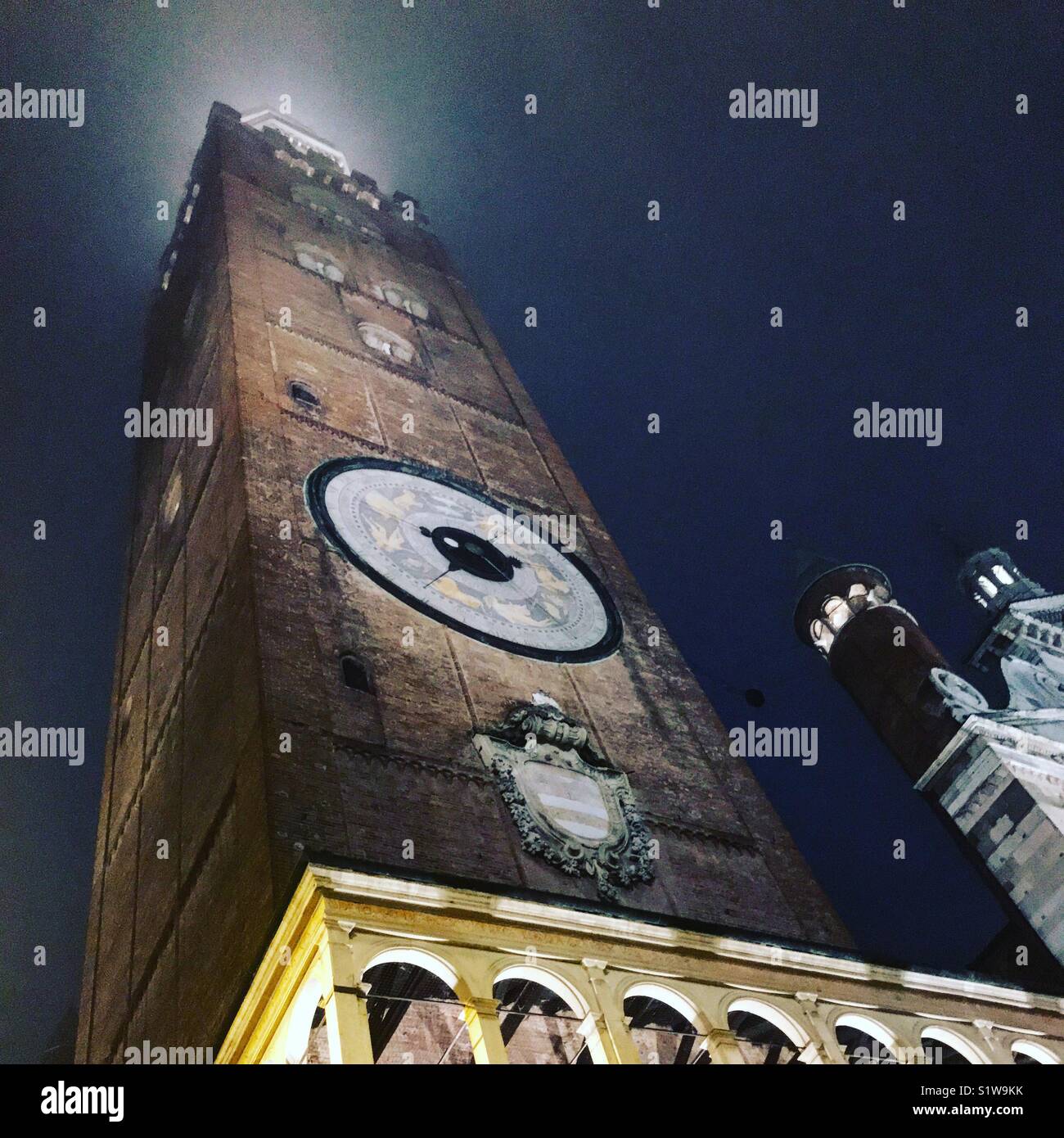 The tower with clock Stock Photo - Alamy