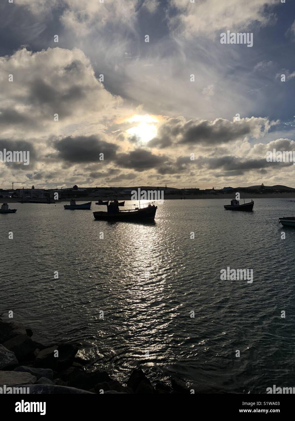The Most Southern harbor of Africa - Struisbaai Stock Photo - Alamy
