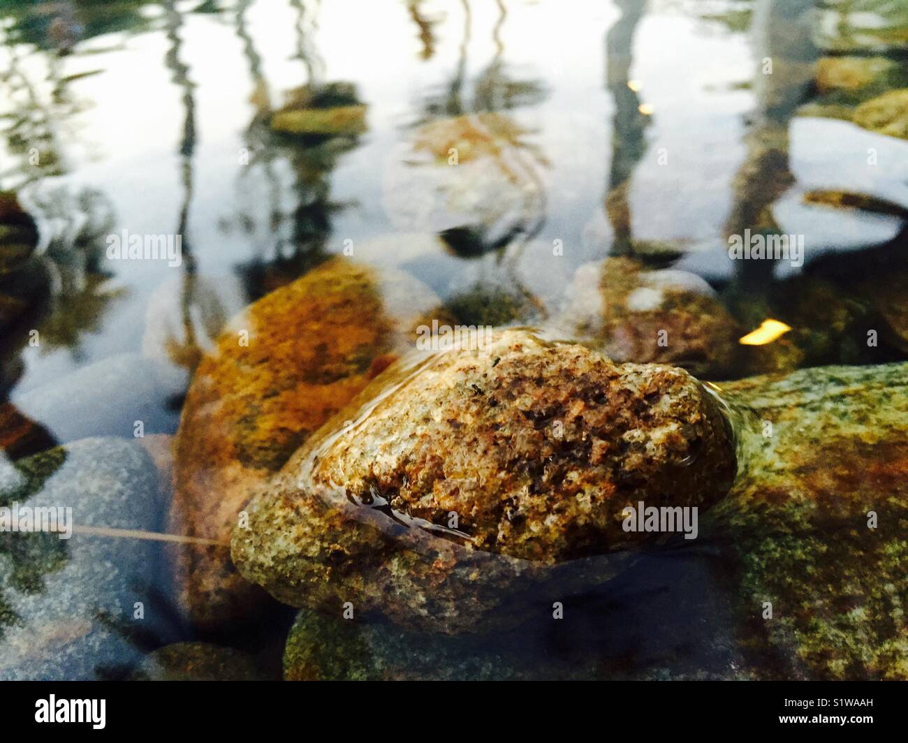 Rocks in water Stock Photo - Alamy