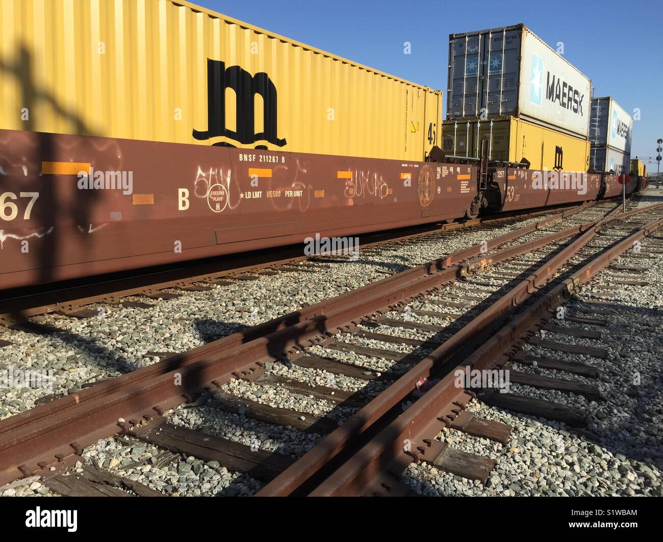 Freight train in Emeryville, California, USA Stock Photo - Alamy