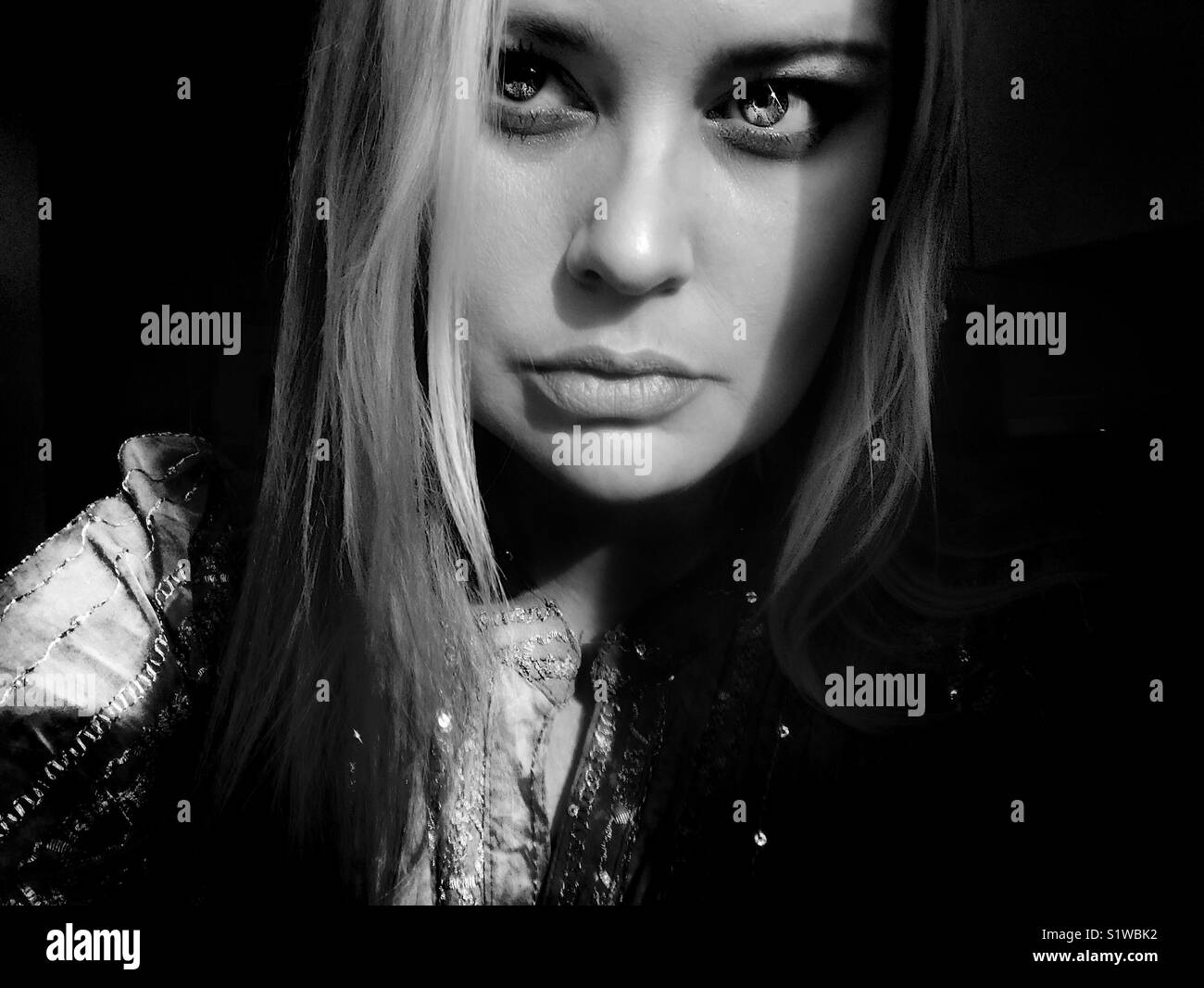Woman seeing Black and White Stock Photos & Images - Alamy