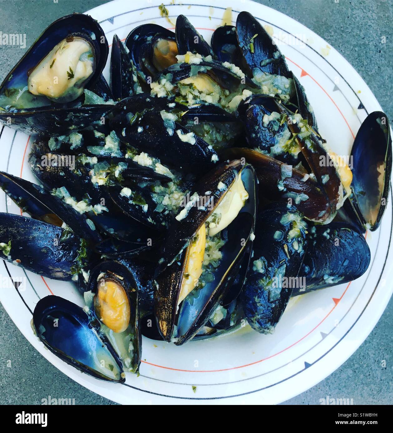 Mussels plate hi-res stock photography and images - Alamy