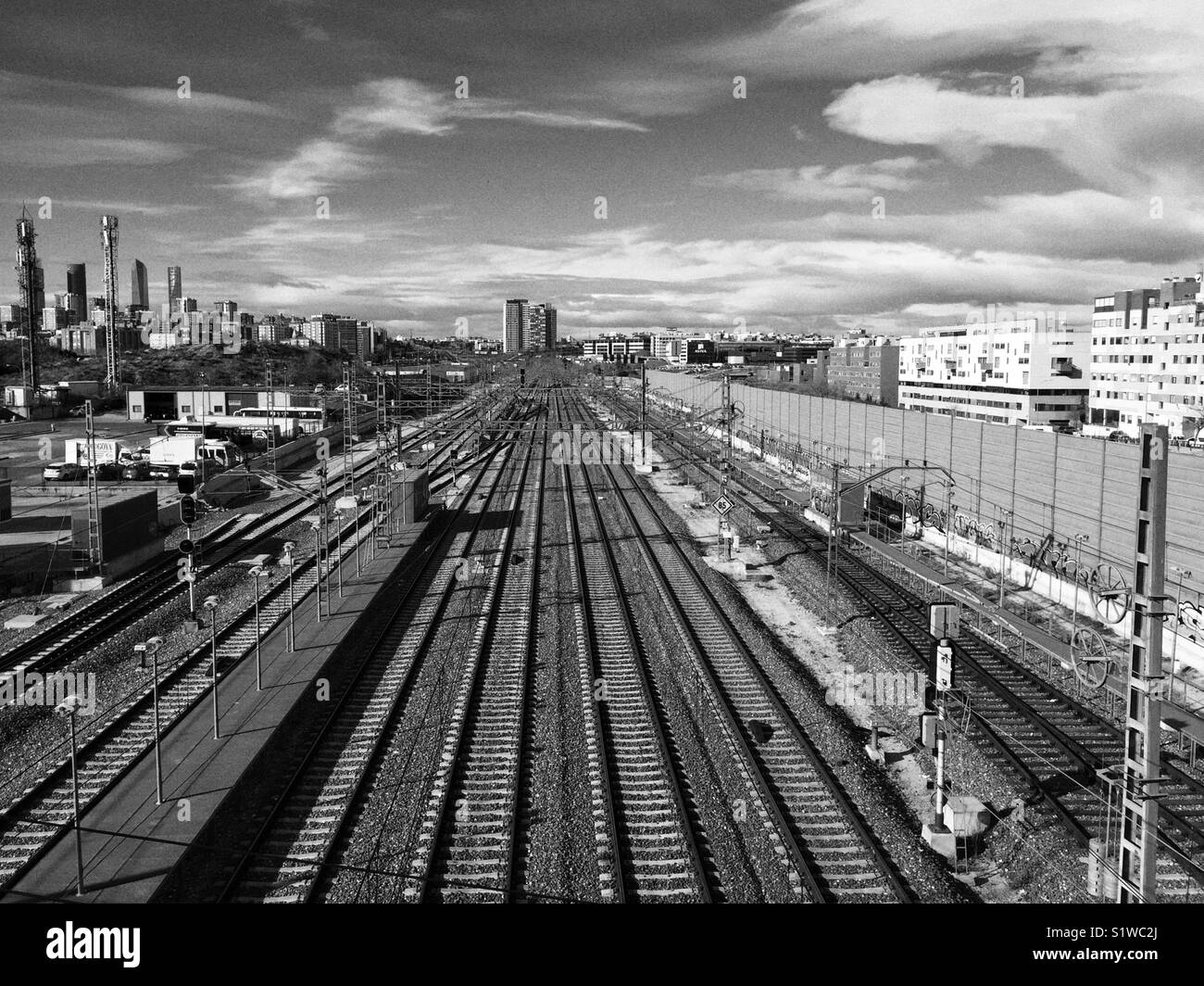 Rail railway railroad Black and White Stock Photos & Images - Alamy