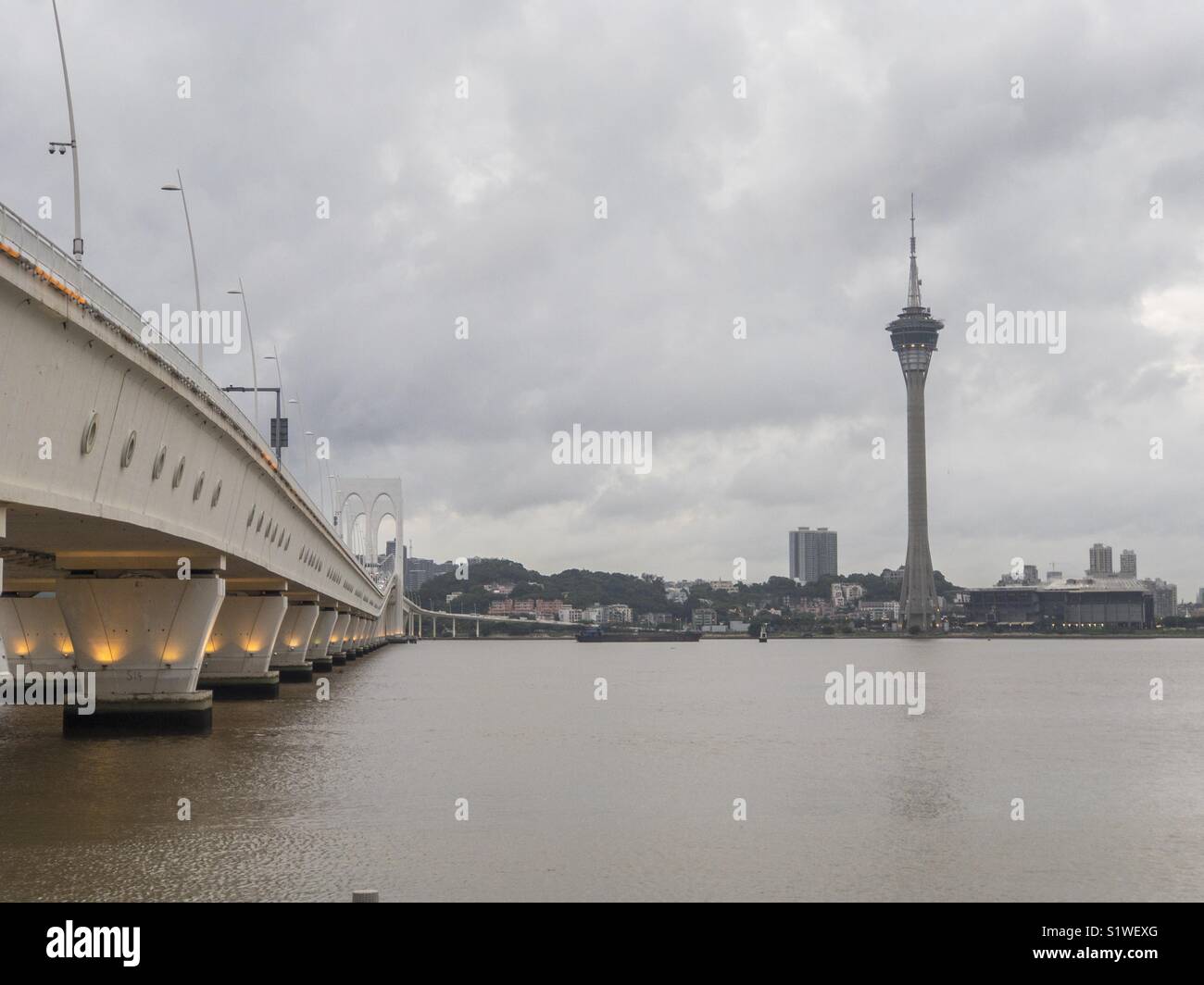Sai wan Bridge & Macau tower,Macau Stock Photo - Alamy