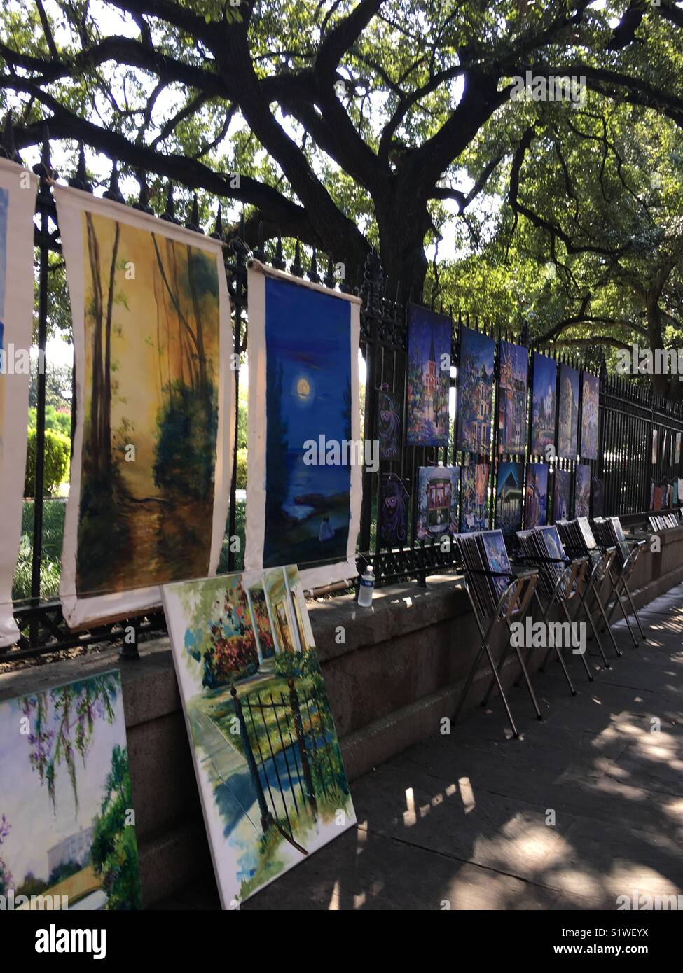 Artist Layout in Jackson Square of New Orleans, Louisiana Stock Photo ...