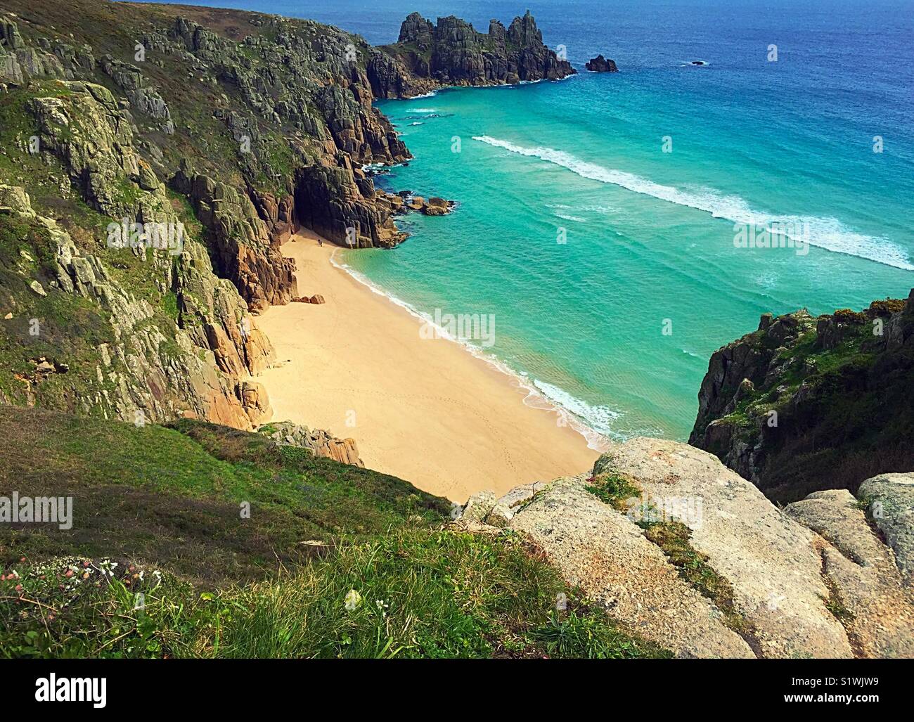 Beach Cove Cornwall Stock Photo - Alamy