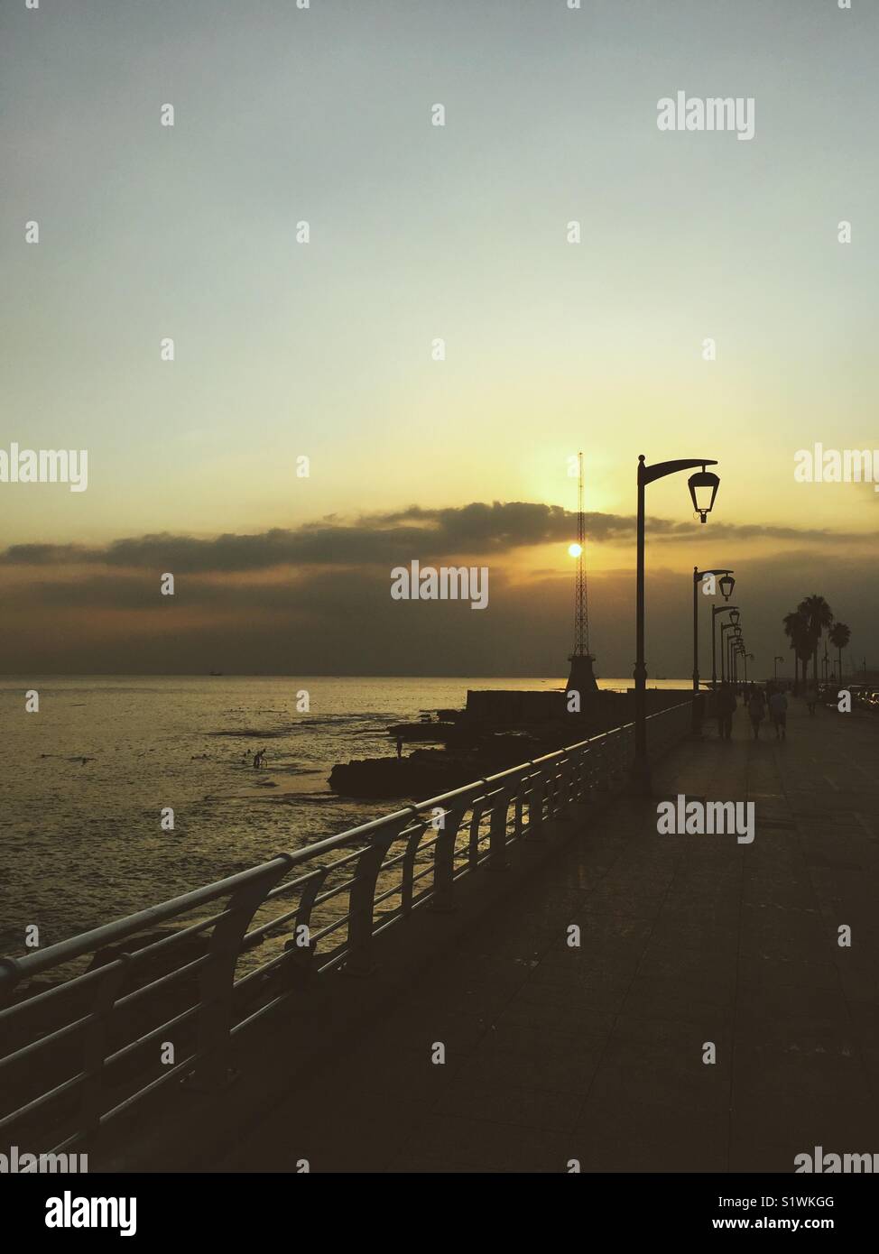 Beirut promenade Manara at sunrise Stock Photo - Alamy