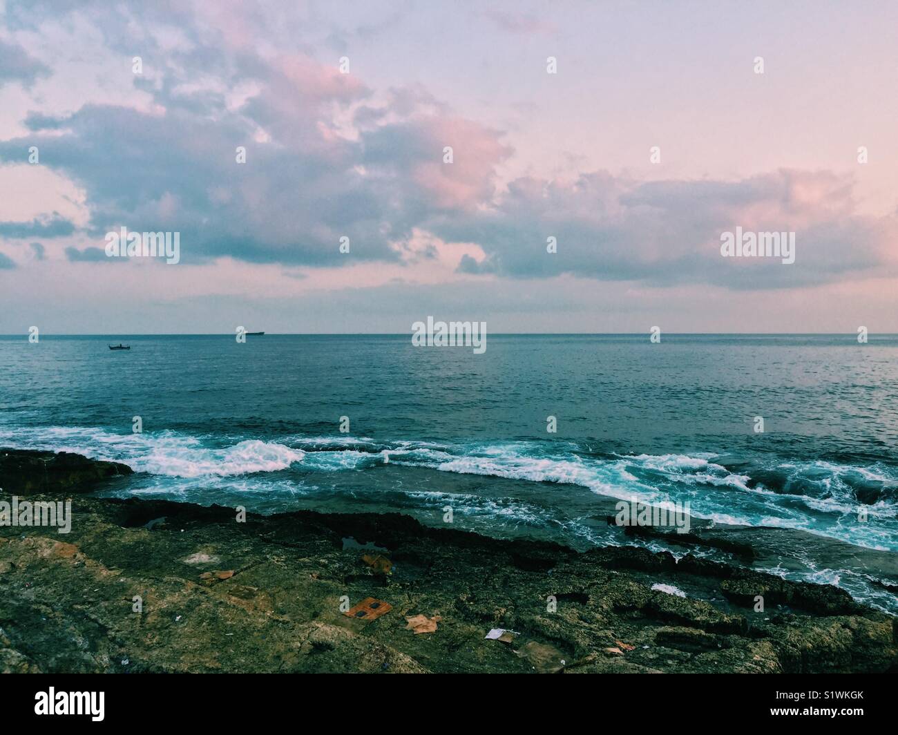 Mediterranean Sea beirut Lebanon Stock Photo - Alamy