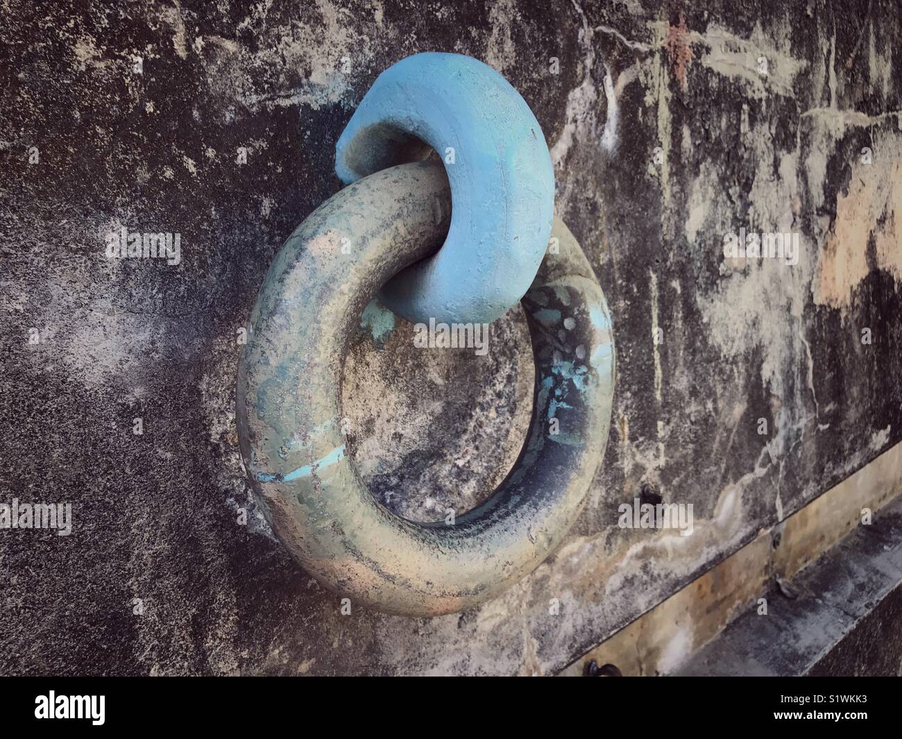 Rusty Metal Hook at Fort Worden state park, Washington Stock Photo - Alamy