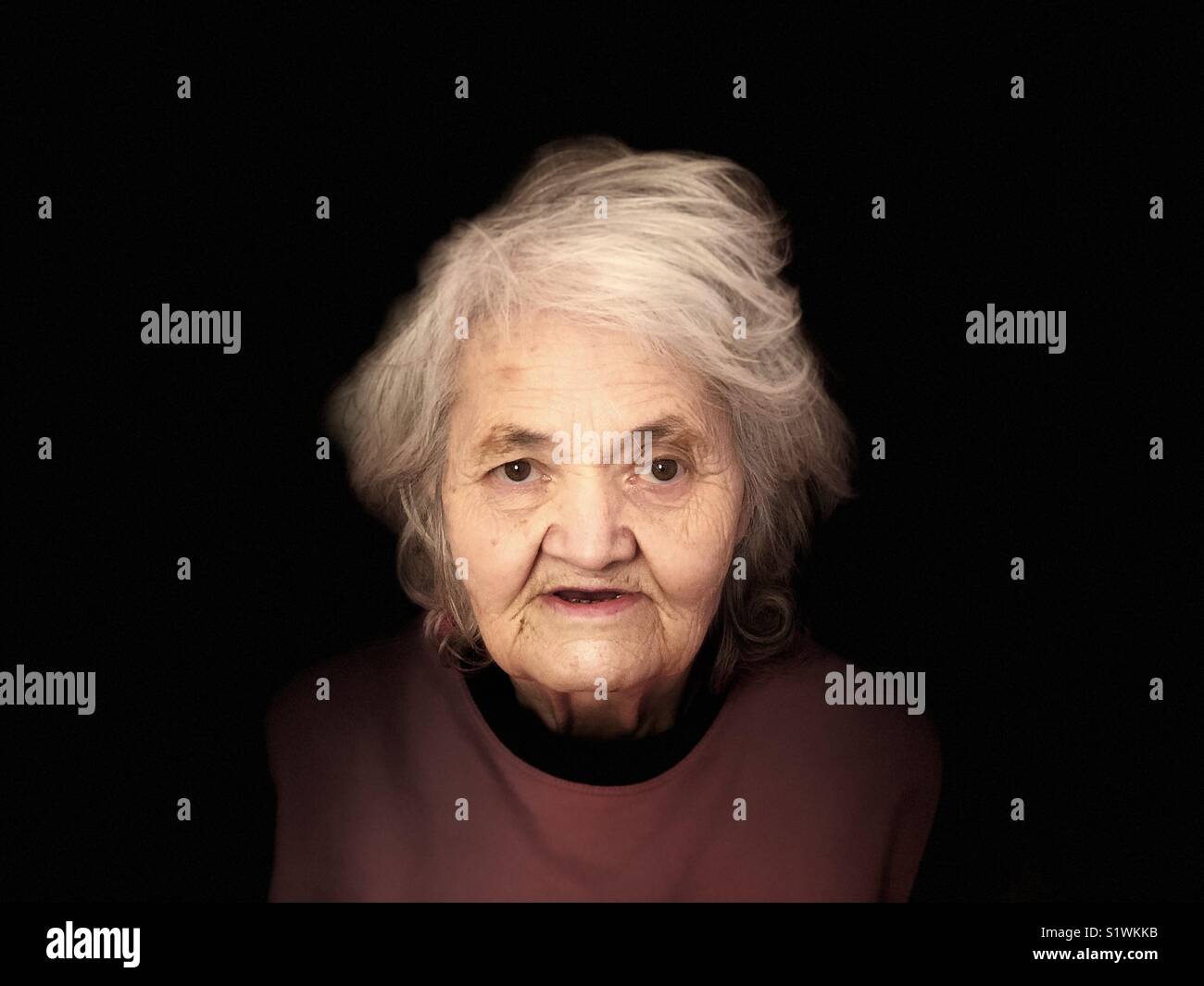 Elderly woman portrait Stock Photo - Alamy