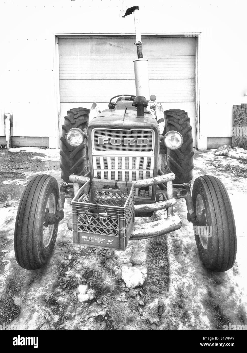 Tired tractor Black and White Stock Photos & Images - Alamy