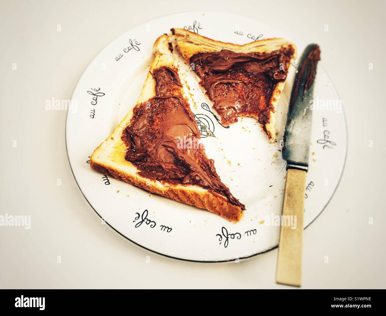 Toast chocolate spread hi-res stock photography and images - Alamy