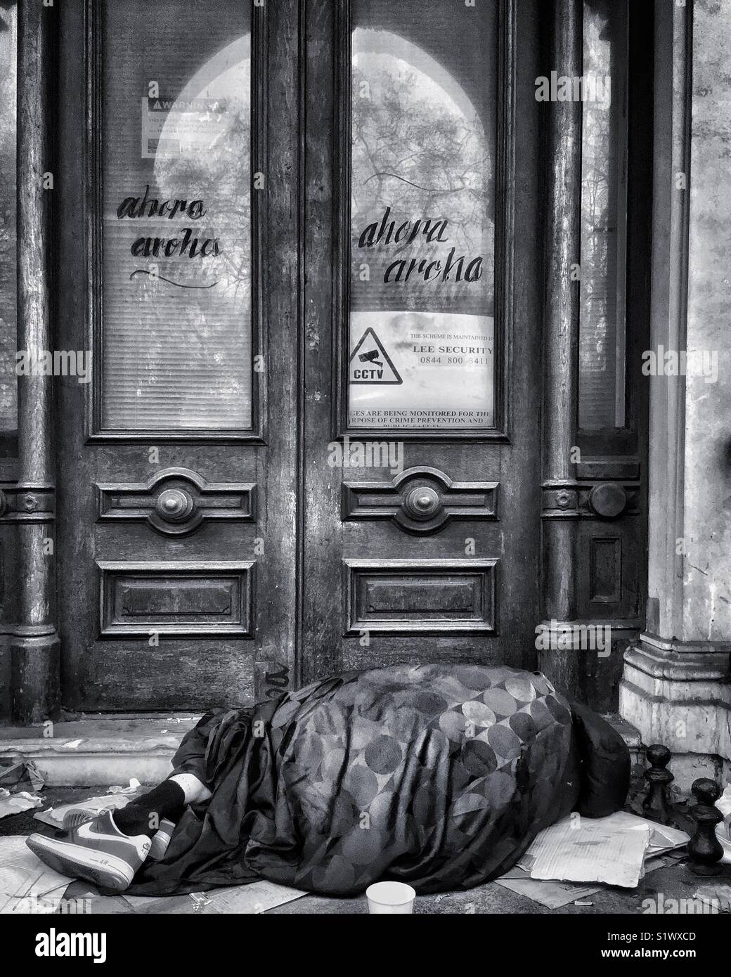 Homeless and sleeping on the streets hi-res stock photography and ...