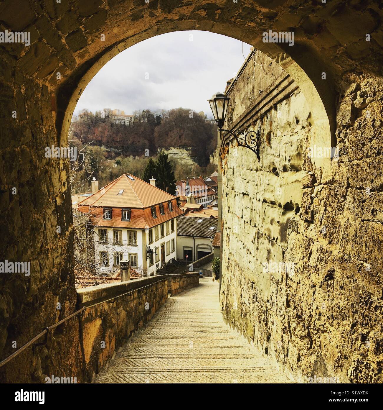 Medieval covered walkway hi-res stock photography and images - Alamy